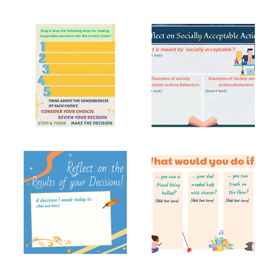 Board - Buncee SEL - Responsible Decision Making - 7-12