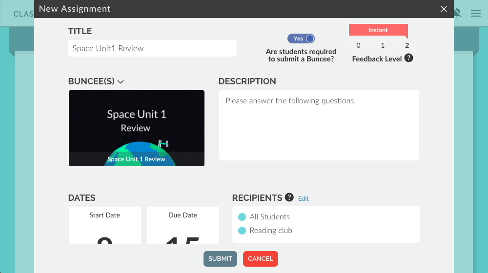 Buncee - Schools Features