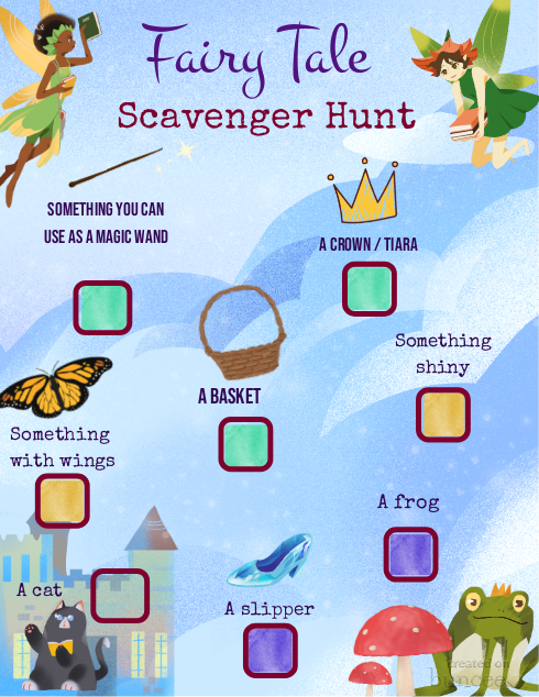 Create - Template - Fairy Tale Scavenger Hunt