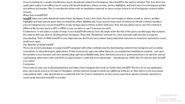 Create - InstaDP – a Free All-in-One Application for Instagram Content ...