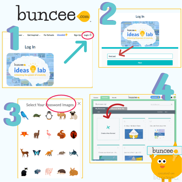 Buncee - Buncee Login & Start Creating Directions
