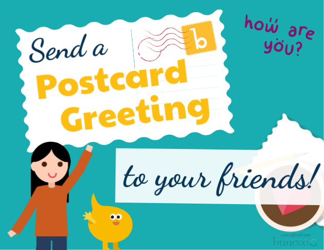 Create - Send a postcard greeting to a friend