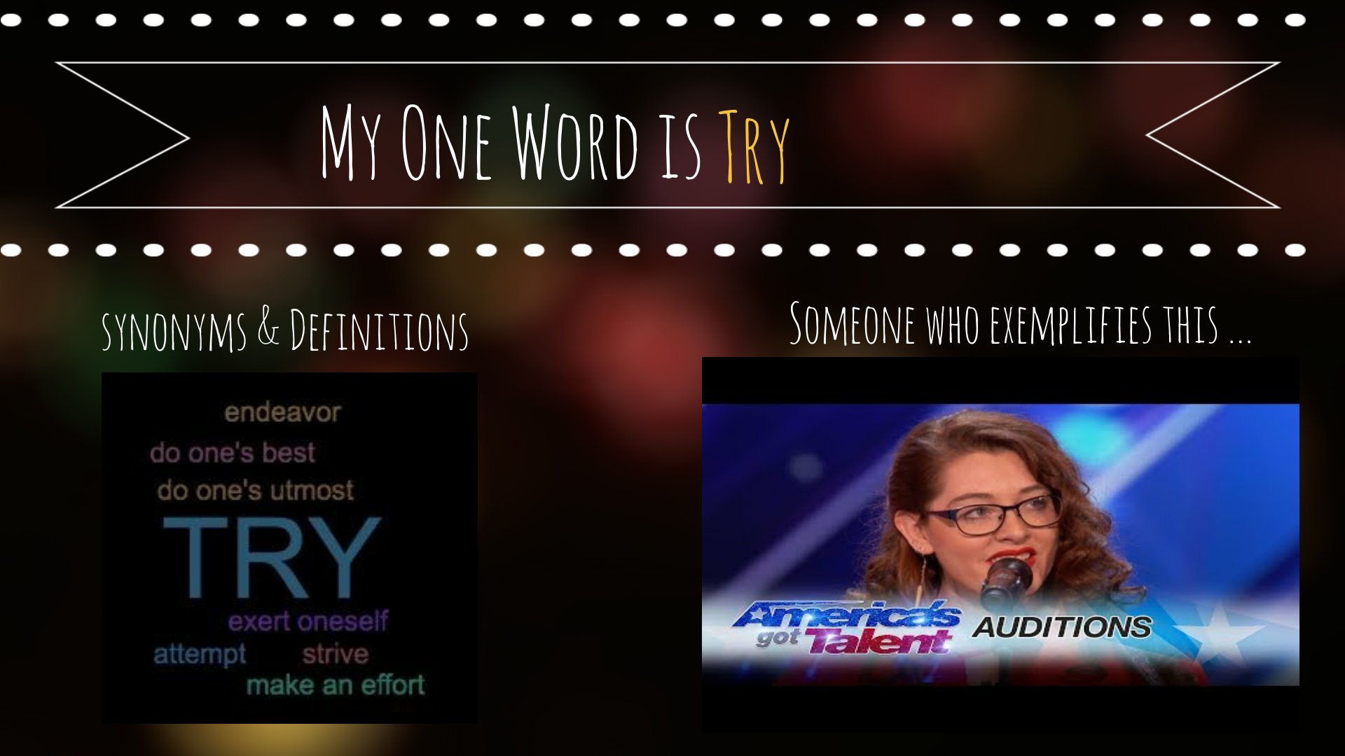 Create - One Word Vision Board Template & Example